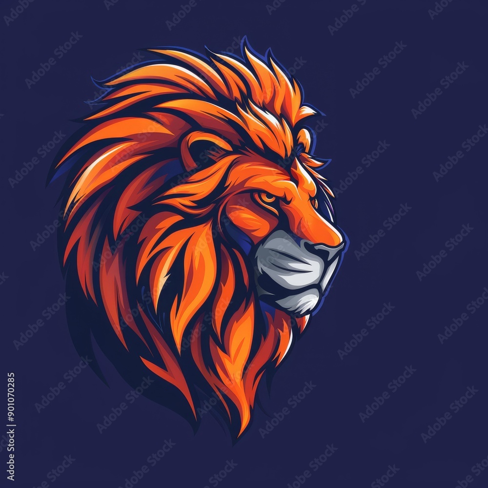 Majestic Lion: A Symbol of Strength and Courage Stock Illustration ...