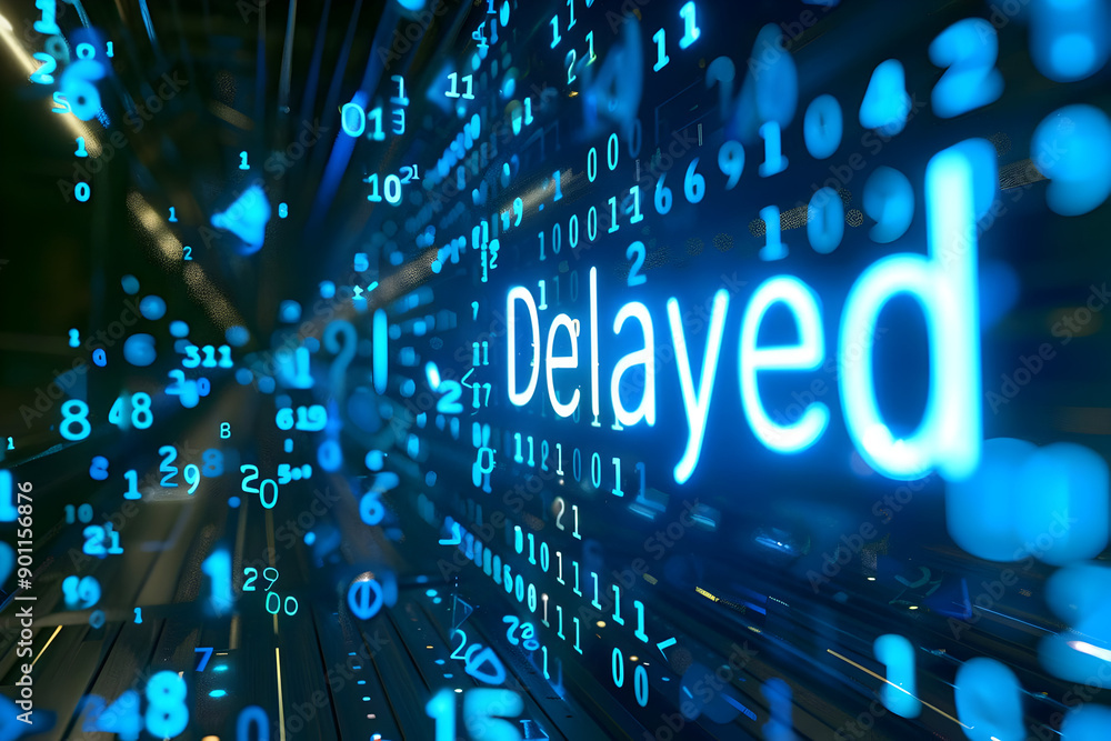 Digital representation of delays in technology or data transmissions ...