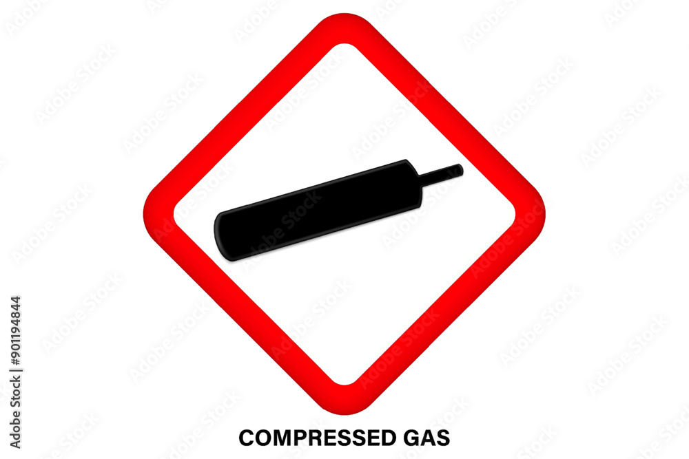 Compressed gas warning sign vector. Globally harmonized system hazard ... Compressed gas warning sign vector. Globally harmonized system hazard ...