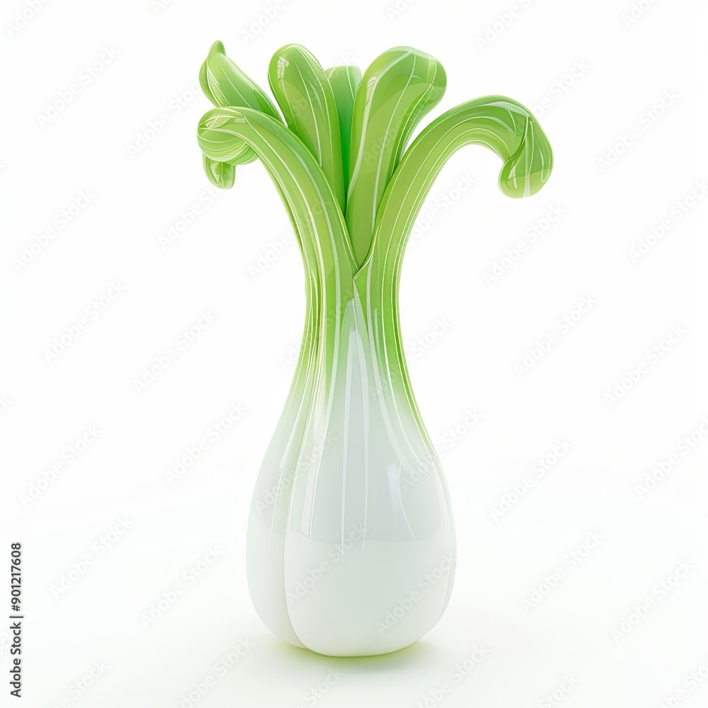 Lively Inflatable Leek Plush Toy in a Whimsical 3D Cartoon Scene, Soft ...