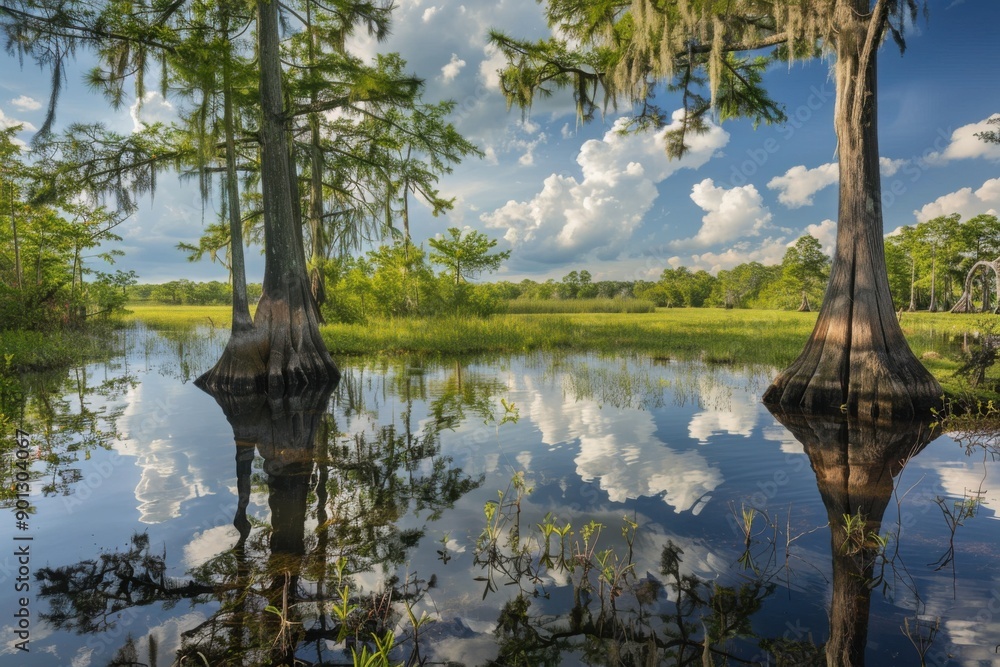 Everglades National Park Panoramic View: Florida Landscape with Water ...