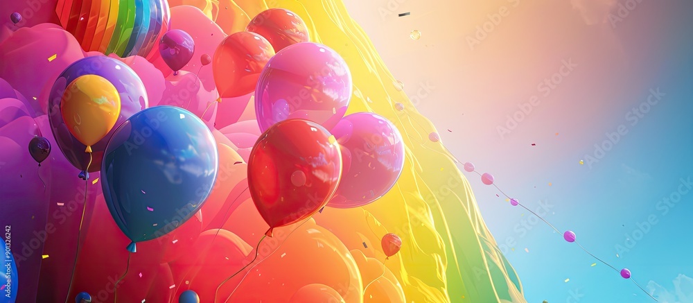 Pride themed visuals with copy space images for the LGBTQ community ...