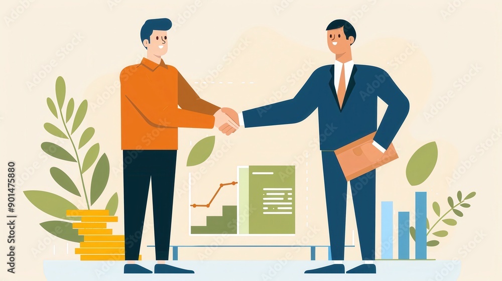 corporate governance impact flat design front view sustainable ...