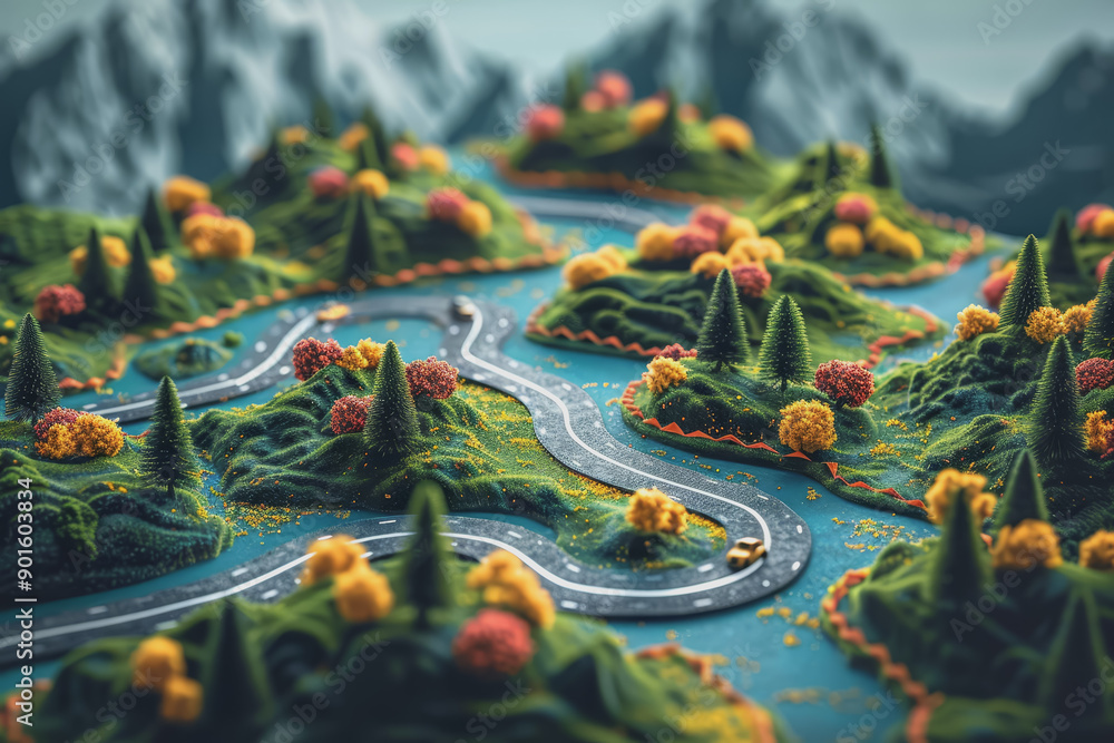 roadmap, graphic style, from school to success, business success, road ...