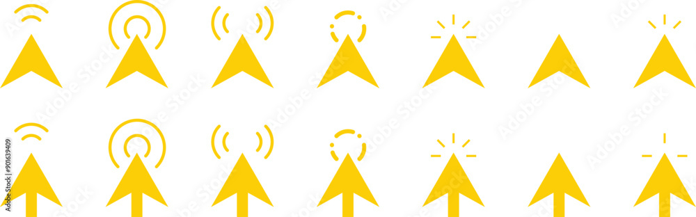 Computer Mouse Click Cursor Load Symbol Pointer Cursor And Loading Icon Cursors Icons Click