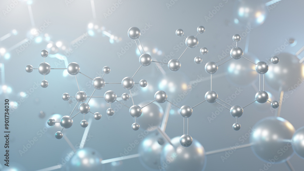 cocaine molecular structure, 3d model molecule, cns stimulant ...