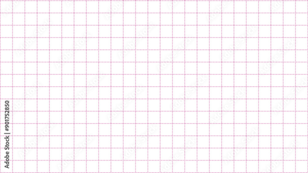 Square wide grid pattern art pink color in dotted line. Dotted line ...