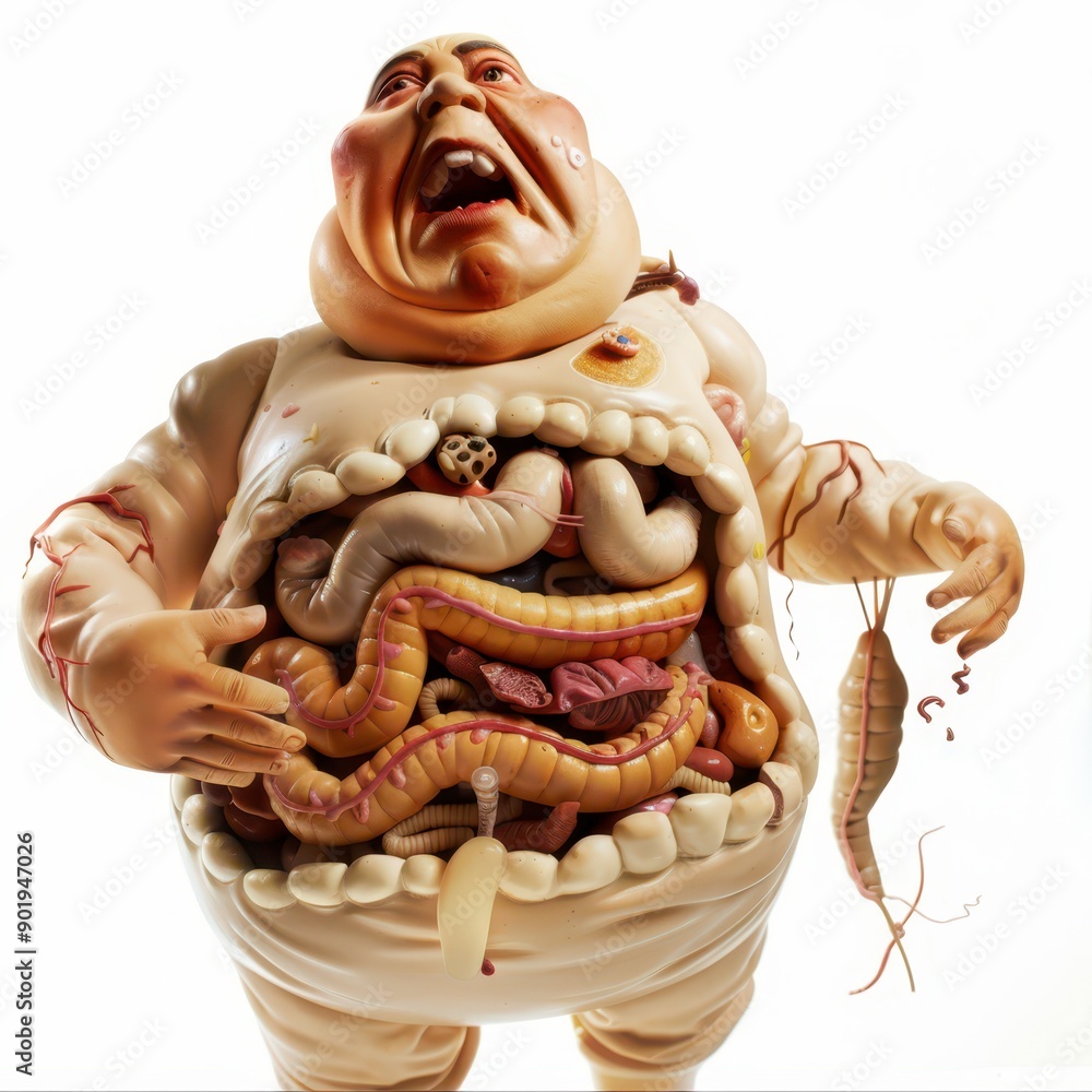 Ilustración de Stock Disturbing Sculpture Depicting a Human Figure With ...