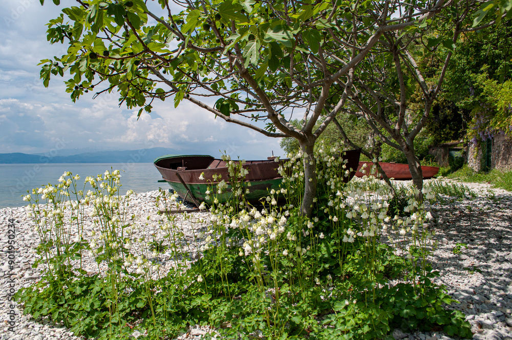 Foto de Stock Trpejca village, a traditional fishing village and and ...