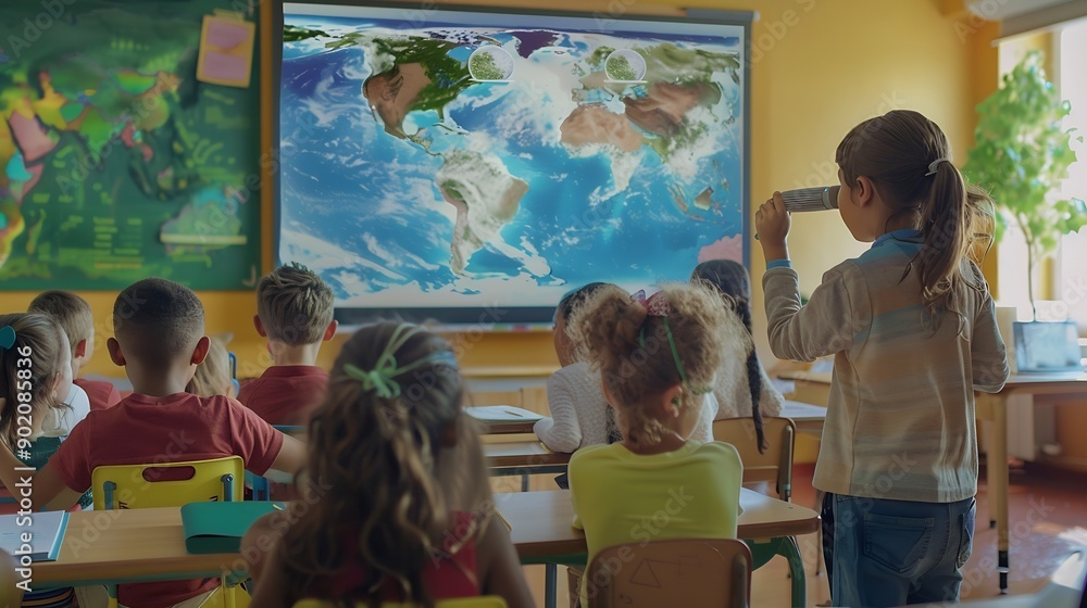 Primary School Children Learning Basic Information About Water Cycles ...