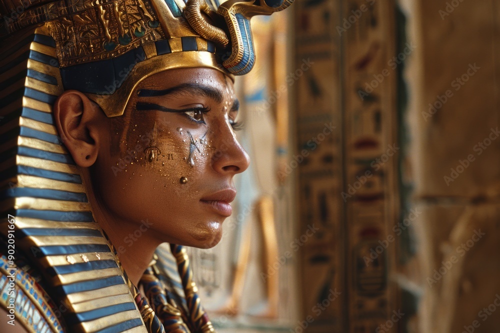 Regal legacy: egyptian pharaoh portrait, majestic essence of ancient ...