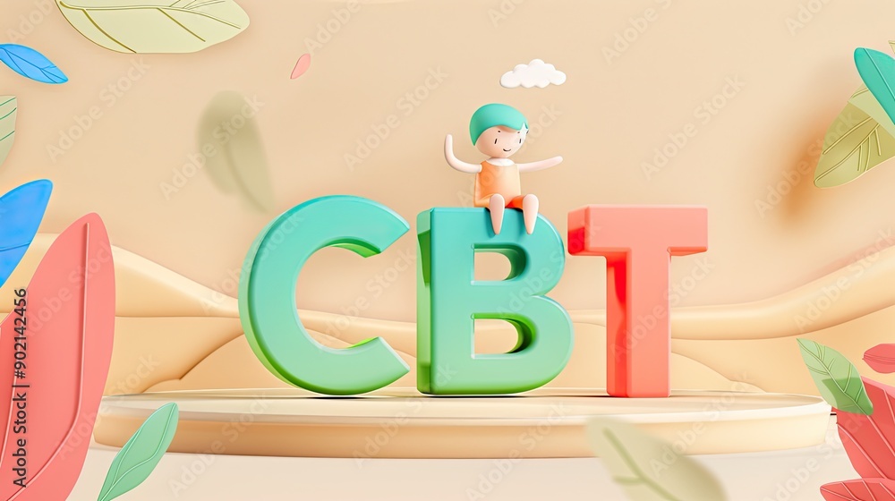 3D Letters 'CBT' Representing Cognitive Behavioral Therapy with Symbols ...