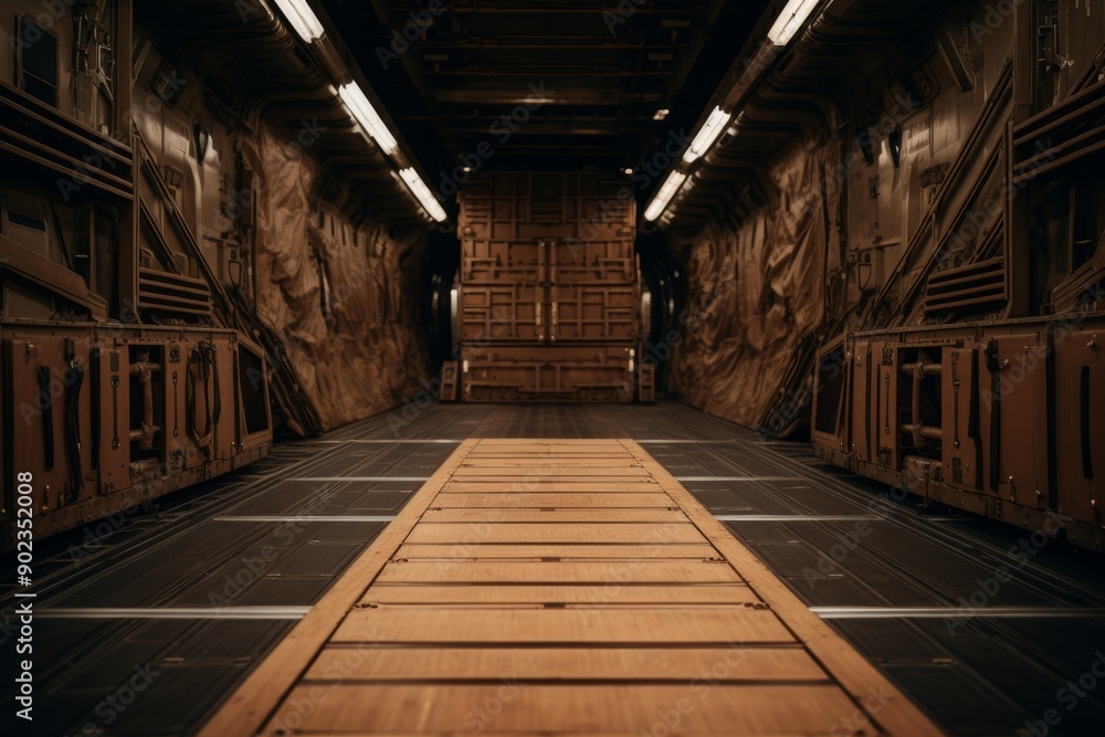Military equipment loading in aircraft cargo compartment for ...