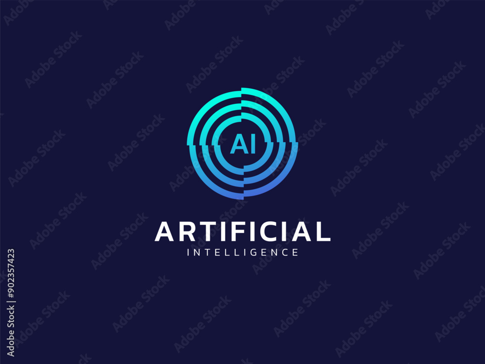 Artificial intelligence with letter AI in Circle Technology Analysis ...