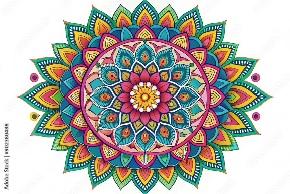 Colorful alpona image silhouette vector style, white background Stock ...