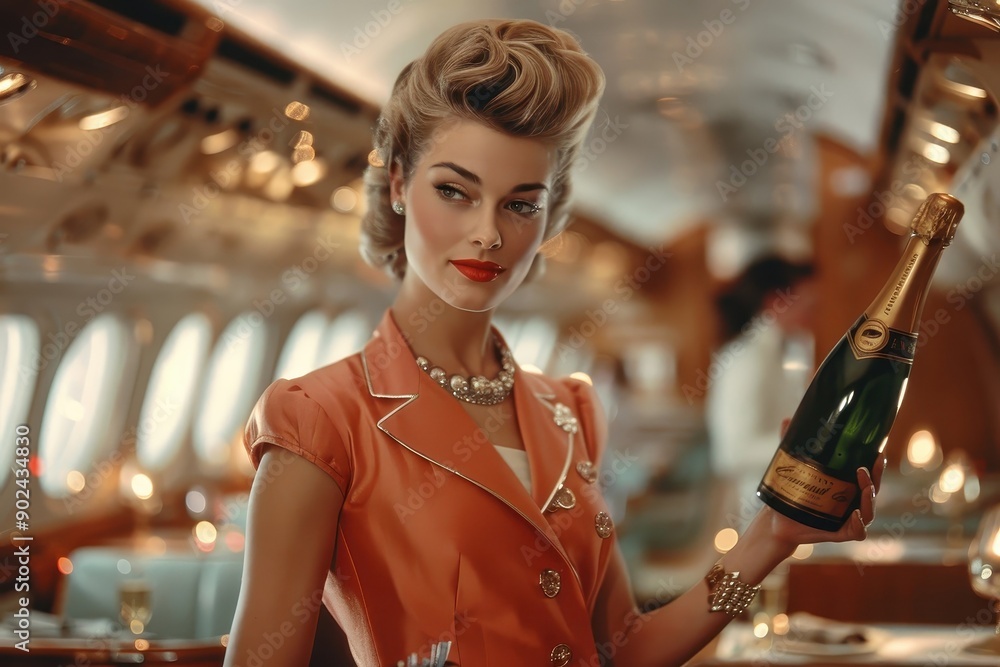 Showcases the luxury and sophistication of first-class travel, with an ...