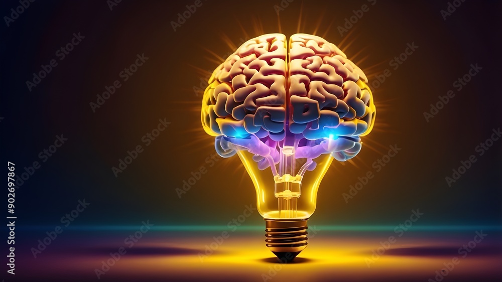 A powerful beam of light connecting the two hemispheres of a brain ...