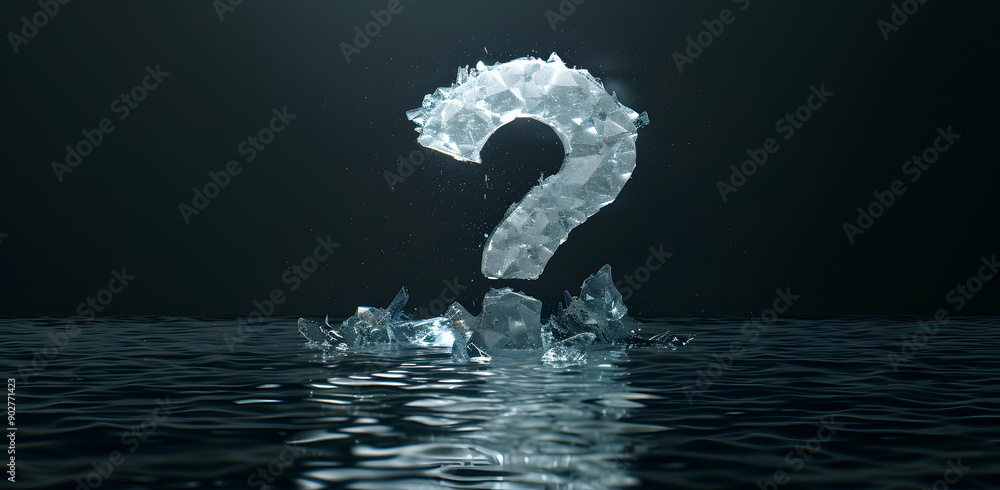"Question Mark in the Shape of an Iceberg Video Background" Stock Photo ...