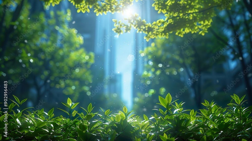 ESG Concept. Eco-friendly Buildings in the Modern City. Sustainable ...