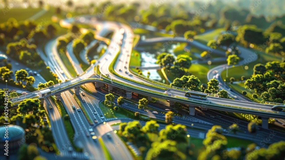 Generate a photo realistic image of a maquette showcasing a ...