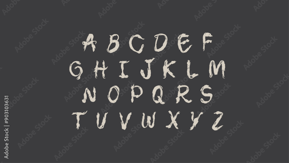 brushstyle font type alphabet. Street Art graffiti style font type ...