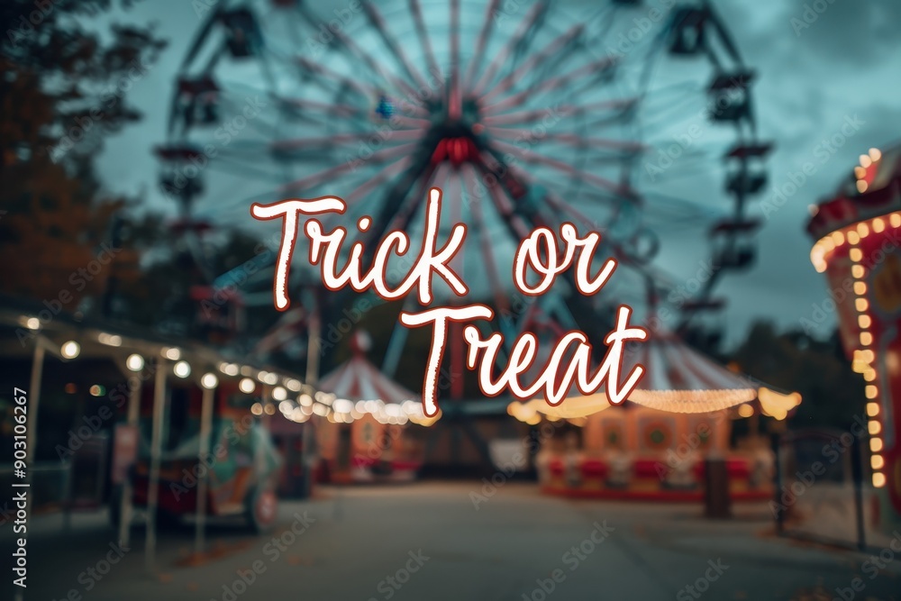 Stock-Illustration „Haunted Carnival Collage: Photos of a spooky ...