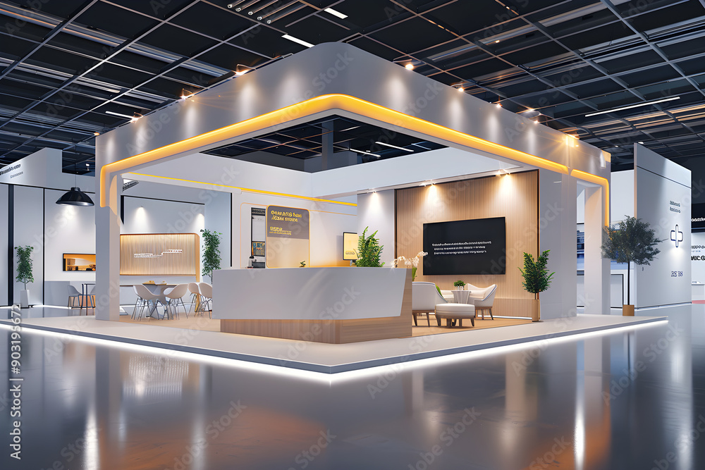Innovative Exhibition Stand Mockup for Business Showcases with Modern ...