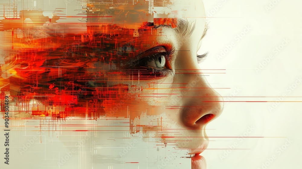 digital glitch art interpretation of Radiology Equipment, experimenting ...