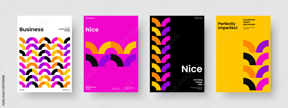 Geometric Poster Layout. Modern Book Cover Template. Isolated Flyer ...