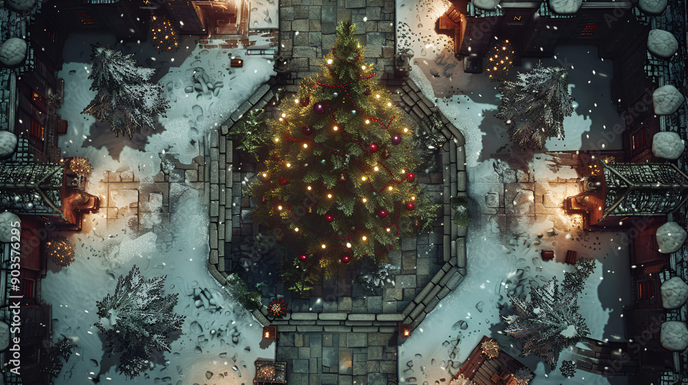Christmas Battle Map - DnD, RPG Map for Dungeons and Dragons, Game ...