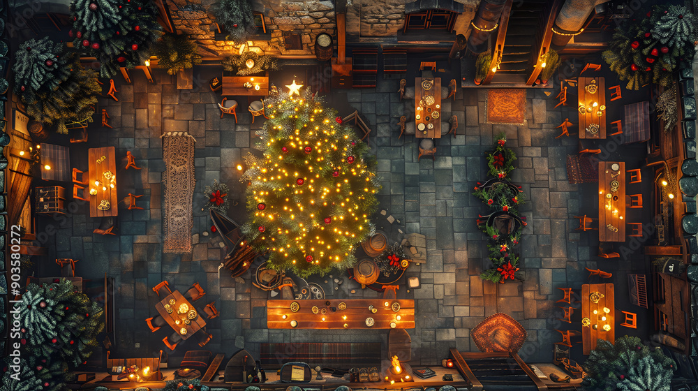 Christmas Battle Map - DnD, RPG Map for Dungeons and Dragons, Game ...