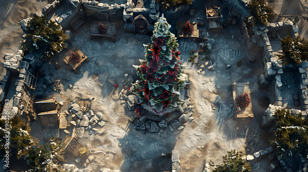 Christmas Battle Map - DnD, RPG Map for Dungeons and Dragons, Game ...