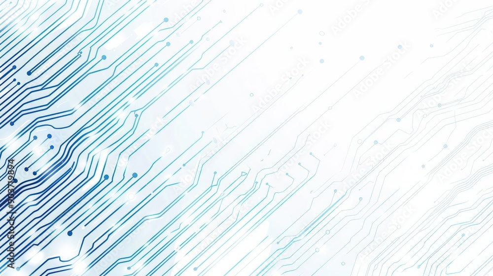 Blue and white tech-inspired background with AI circuit patterns Stock ...