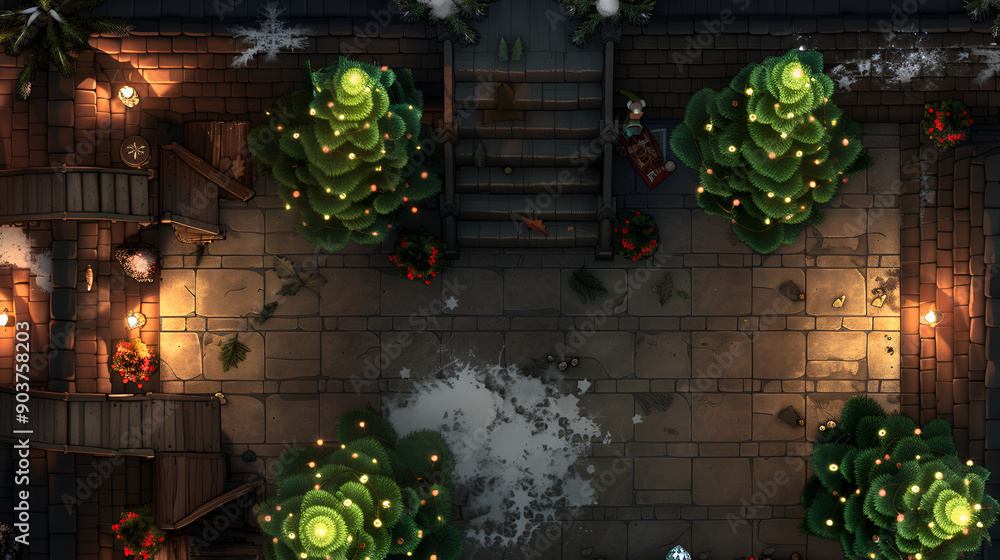 Christmas Battle Map - DnD, RPG Map for Dungeons and Dragons, Game ...