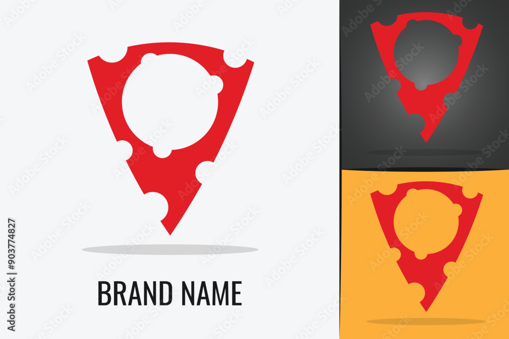 Red Maps Marker logo. Pin symbol logotype, Location icon logo Stock ...