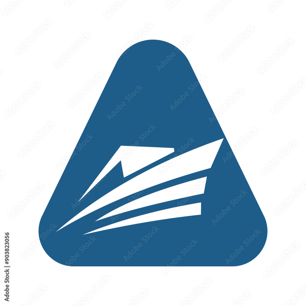 Initial Speed boad Logo combine with letter A vector template Stock ...