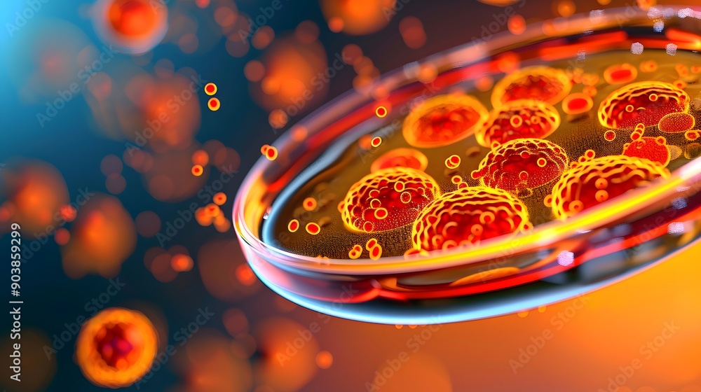 Microscopic View of Fingernail Cross-Section with Bacterial Colonies ...