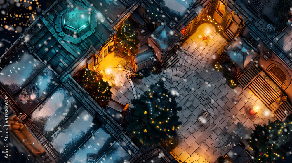 Christmas Battle Map - DnD, RPG Map for Dungeons and Dragons, Game ...