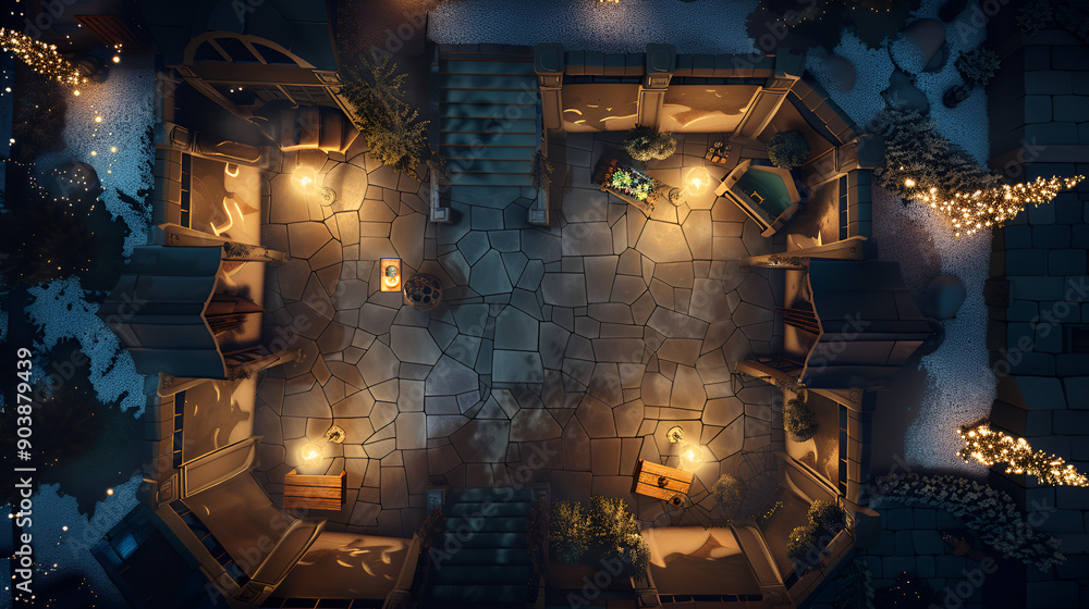 Christmas Battle Map - DnD, RPG Map for Dungeons and Dragons, Game ...