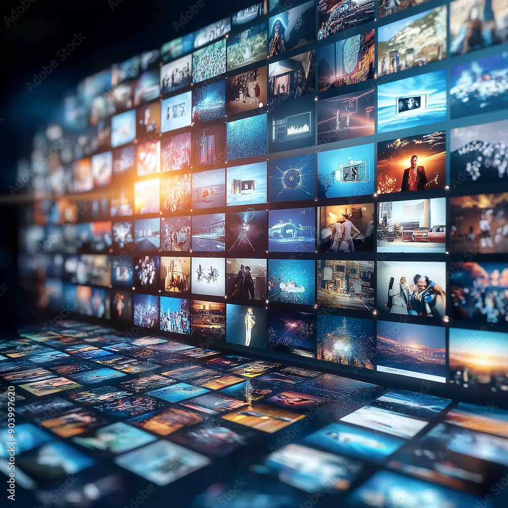 a highly immersive digital environment with an array of high-definition ...