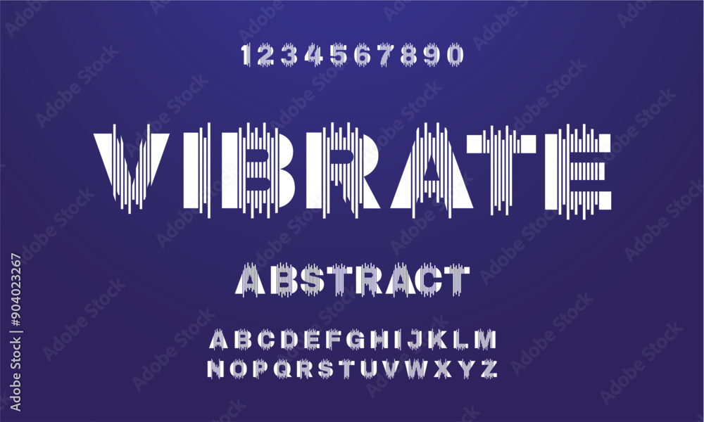 Creative font. Modern abstract digital tech font. Logo creative font ...