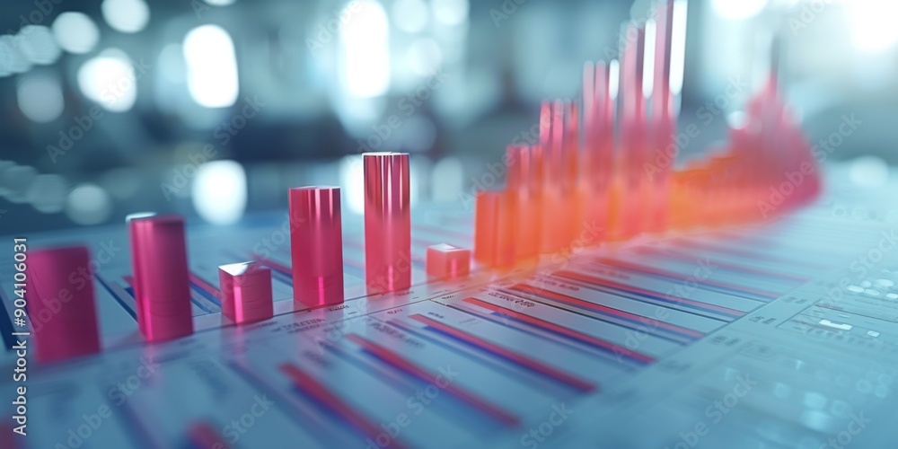 Manual Graphic Illustration Featuring Bar Charts to Display Numerical ...