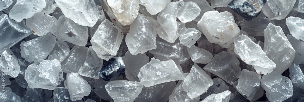 Pristine Crystal Sea Salt: A Top-View Delicacy Highlighting the Natural ...