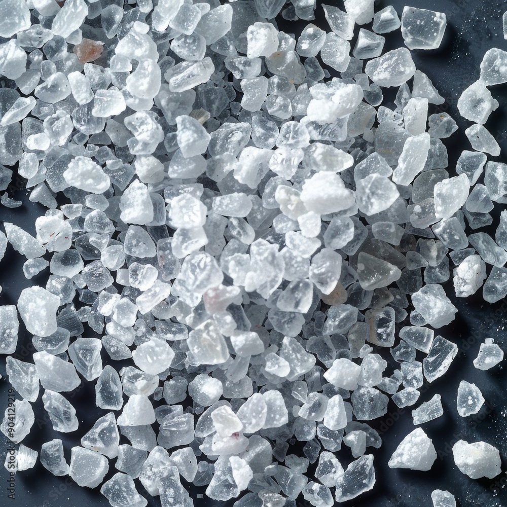 Pristine Crystal Sea Salt: A Top-View Delicacy Highlighting the Natural ...