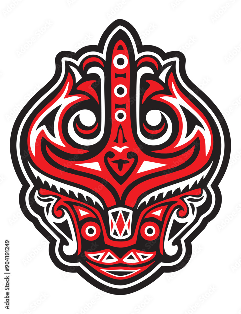 GORGA SINGA SINGA (LION MASK), TRADITIONAL ORNAMENT OF BATAK TRIBE IN ...
