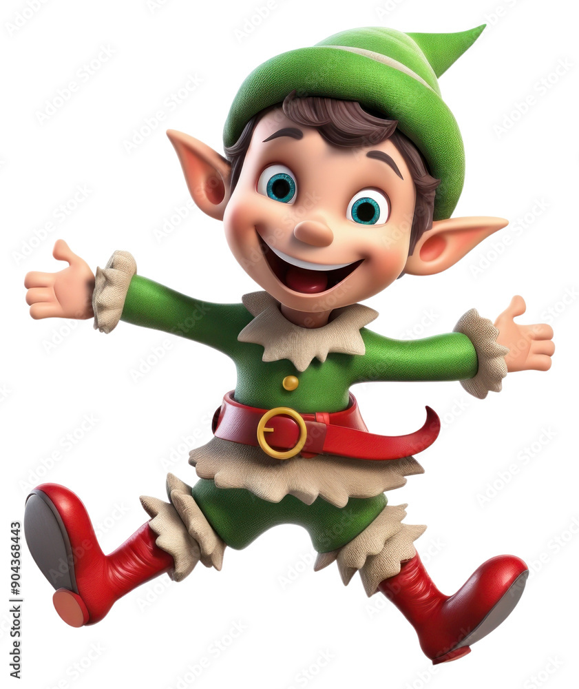 PNG Cartoon elf white background representation. Stock Illustration ...