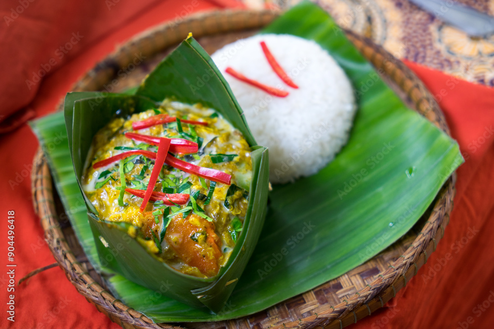 Authentic Cambodian Amok – Traditional Fish Curry Steamed in Banana ...