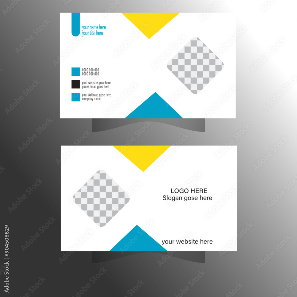 Vector de Stock 33 template black business card business card print ...