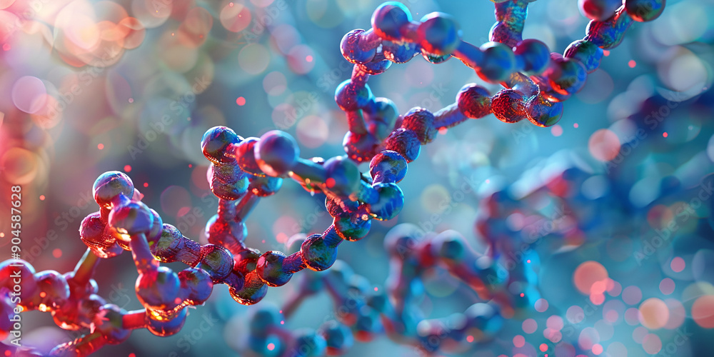 Complex molecular structure, atomic arrangement, isomers ...