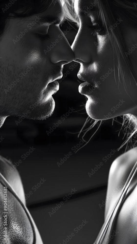 Romantic black and white photos of lovers in intimate moments, perfect ...